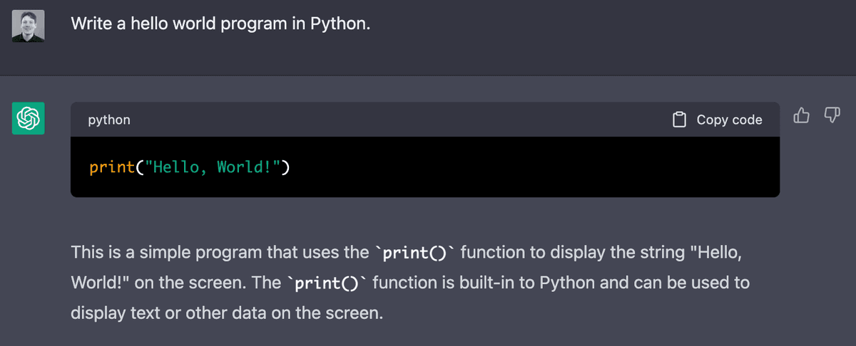 How to code Python with ChatGPT